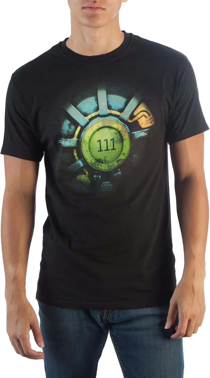 Amazon.com: Fallout 111 Logo Men's Black T-Shirt (XL) : Clothing, Shoes ...