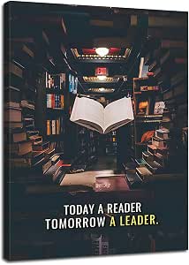 Amazon.com: Today a Reader, Tomorrow a Leader Motivational Wall Art ...