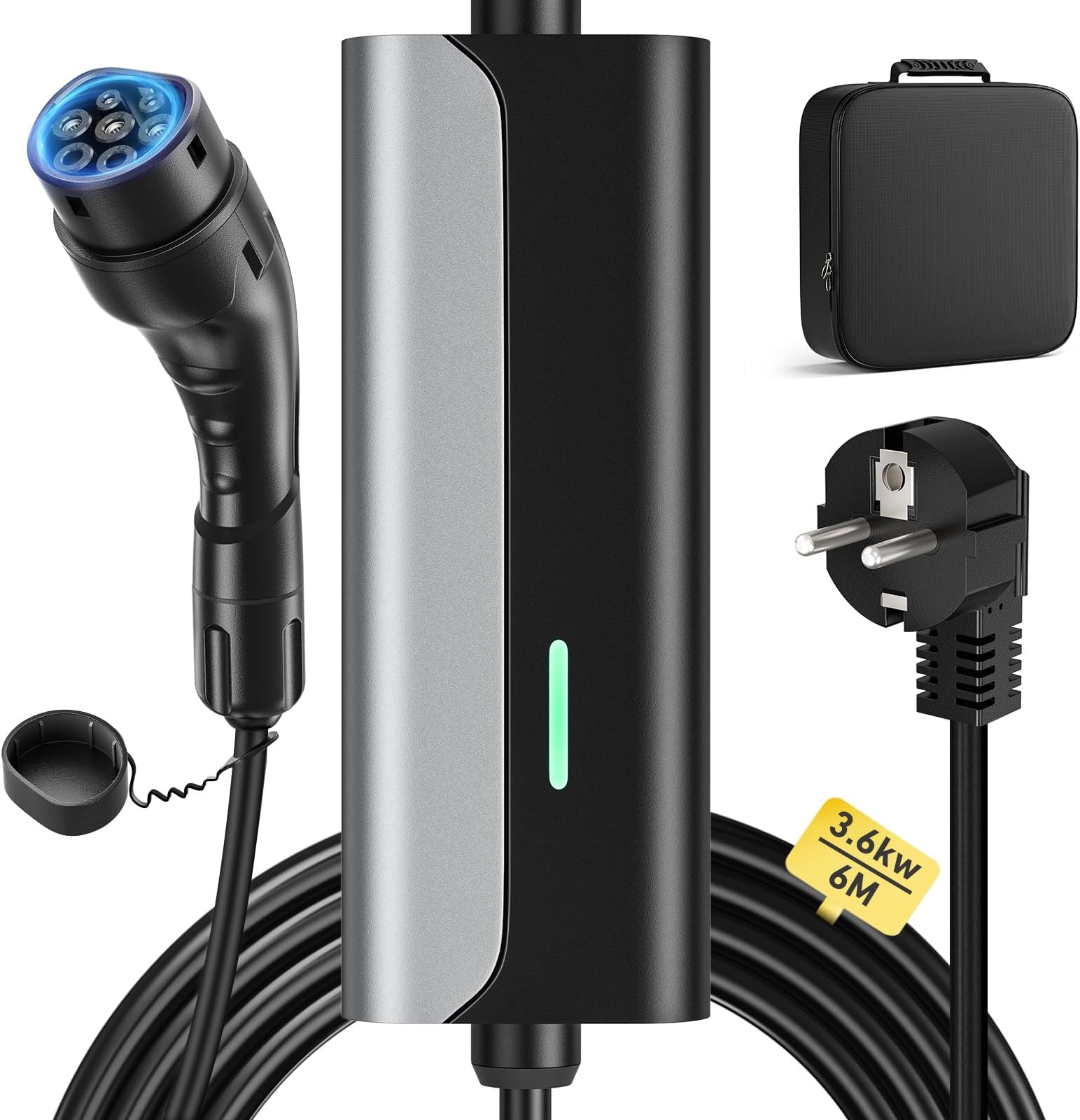 EVJUICION 8 Mètres Chargeur Voiture Electrique Type 2 Schuko, EV ...