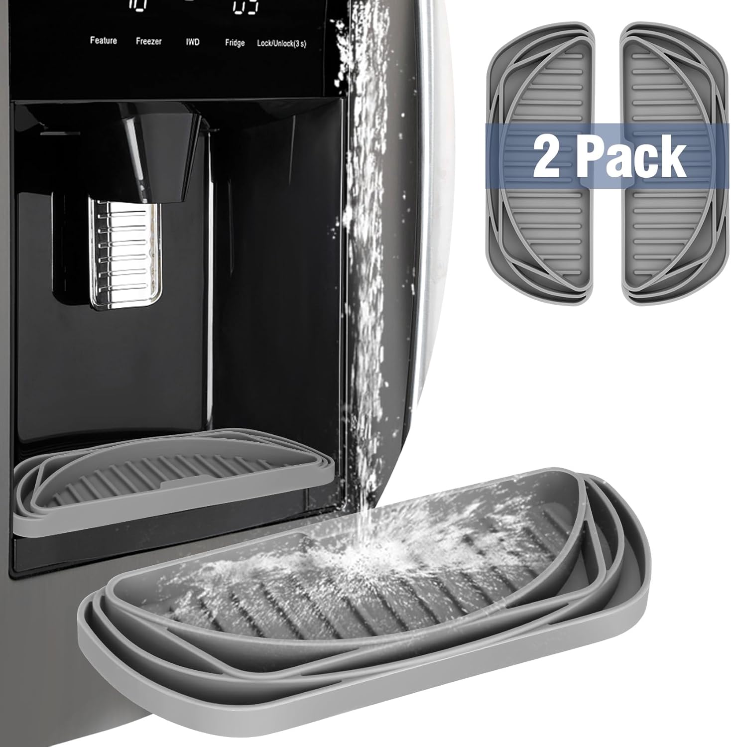 Amazon.com: Triiter 2 Pcs Refrigerator Drip Catcher Tray,Non-slip ...