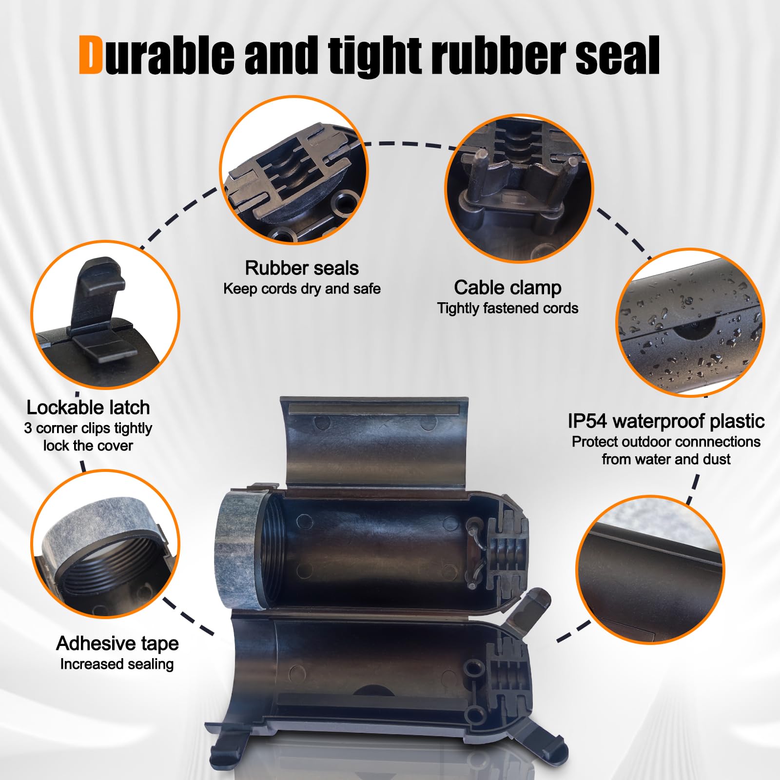 Snapklik.com : STRIGHT Extension Cord Connector Protector IP54 Waterproof