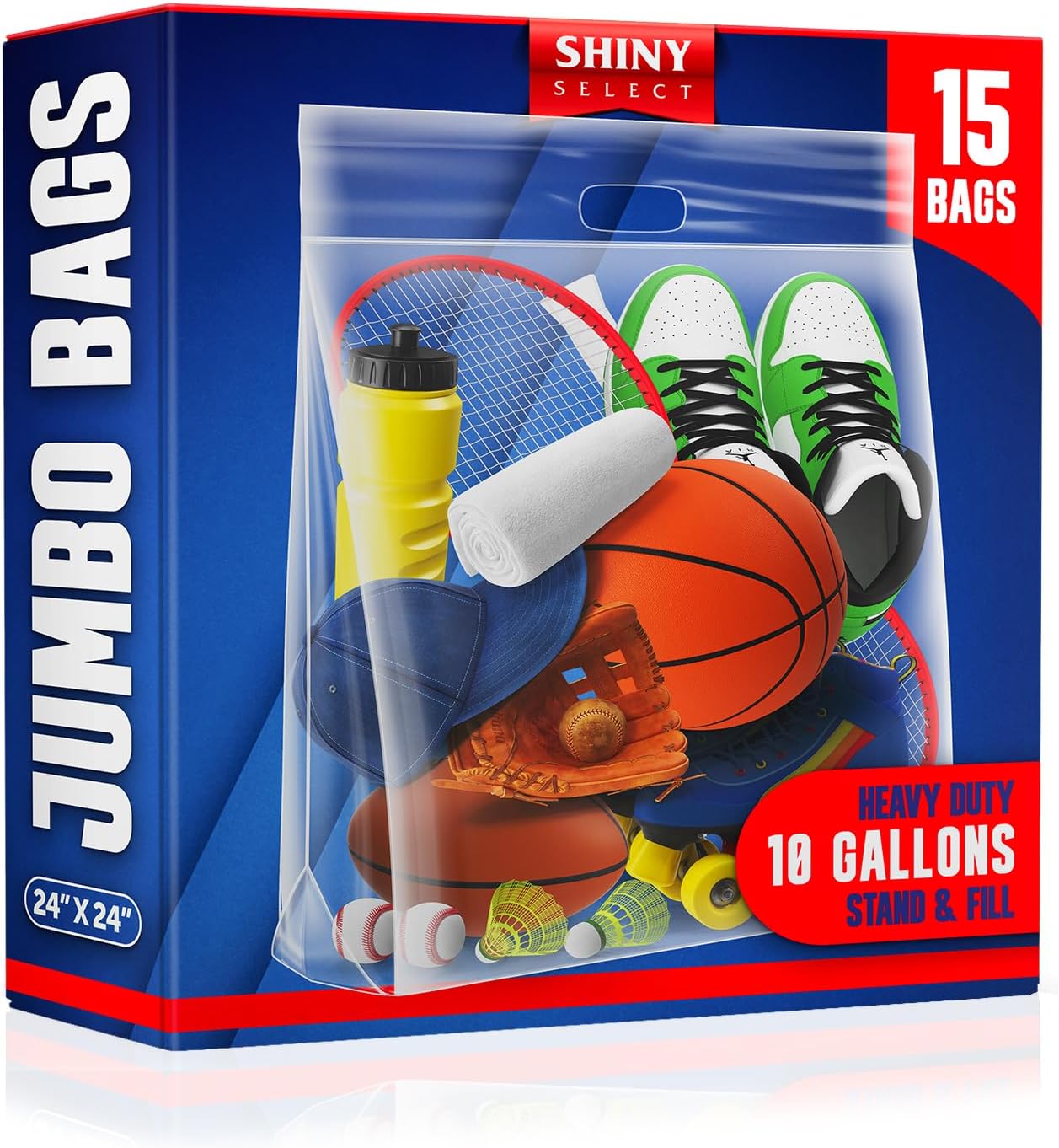 Amazon.com: [10 Count] Jumbo Storage Bags with Carry Handles - Perfect ...