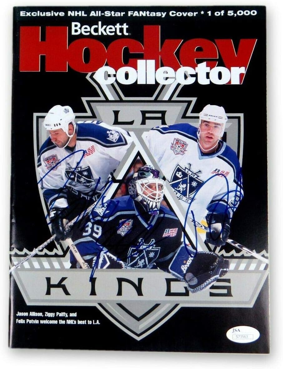 Jason Allison Felix Potvin Ziggy Palffy Autographed Beckett Magazine ...