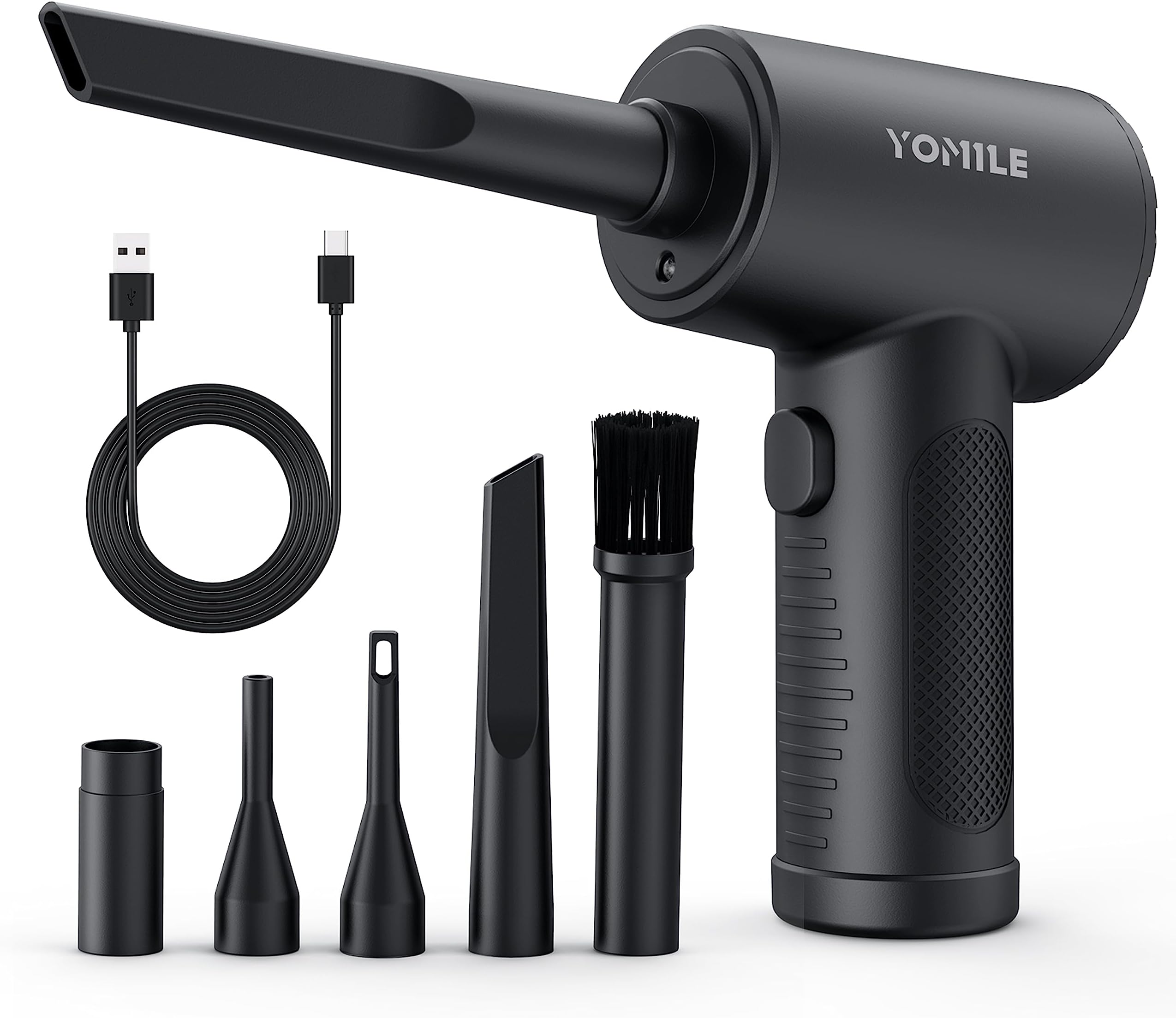 Compressed air Duster - 110000RPM 3 Speeds Electric Air Duster, 7600mAh ...