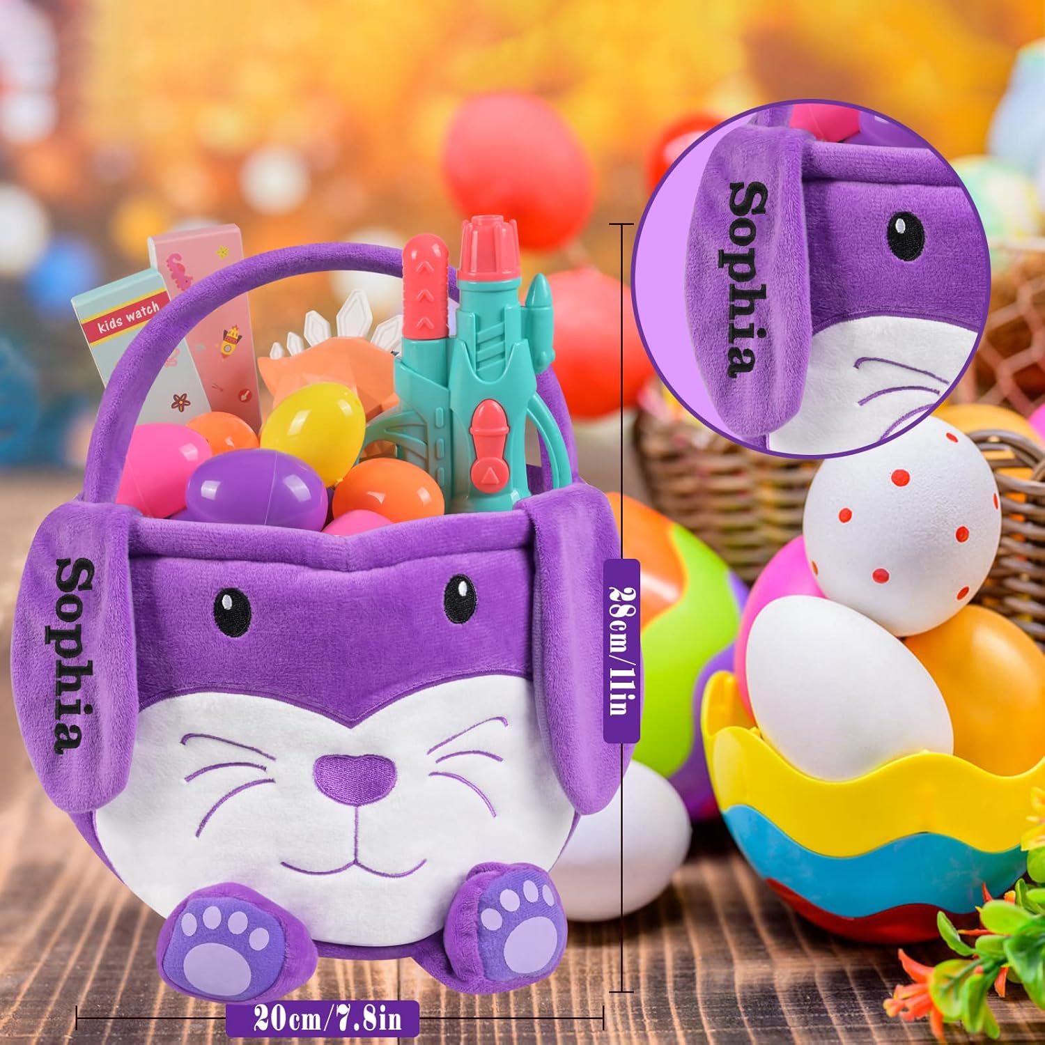 Cesta de Pascua personalizada, cestas de Pascua Touber para niños ...