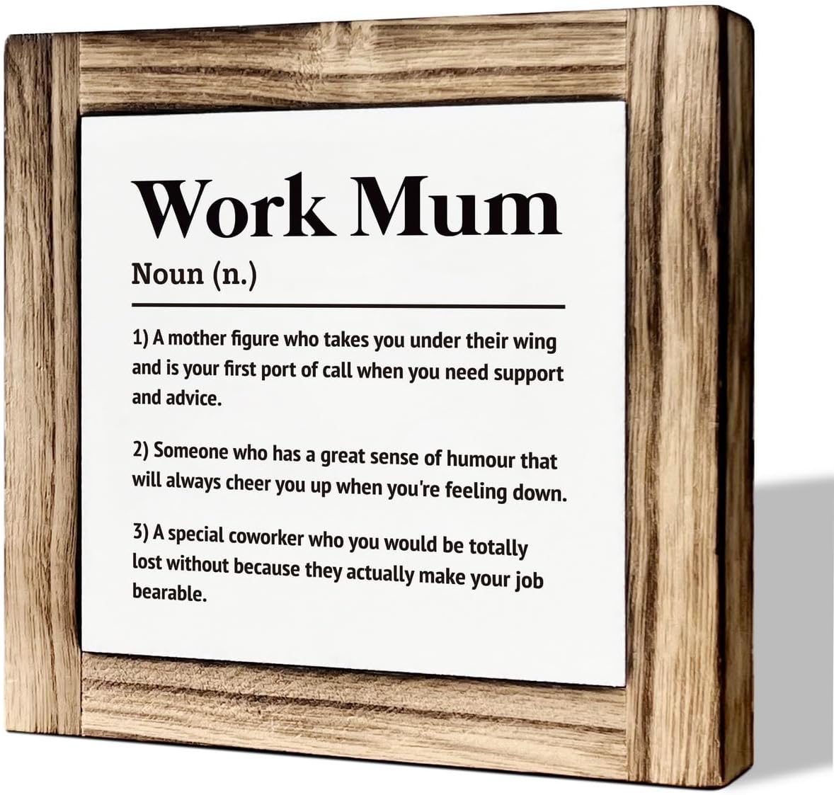 Amazon.com: Work Mum Wood Sign, Rustic Wooden Tabletop Decor Sign, Work ...