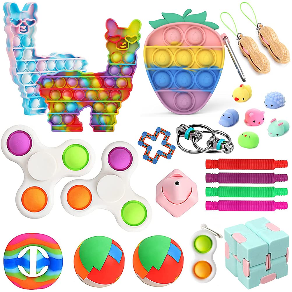 Buy NOEARR Fidget Toys 24 Packs for Adult & Kids, Tik Tok Fidget Box ...