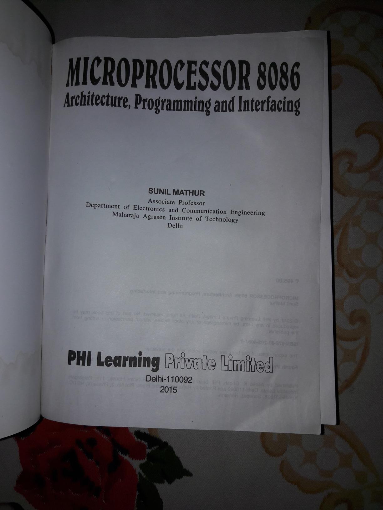 Buy Microprocessor 8086: Architecture, Programming and Interfacing Book Online at Low Prices in ...