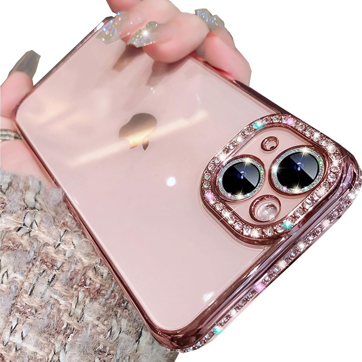Amazon.com: Changjia Clear Glitter Case for iPhone 15 Plus, Luxury ...