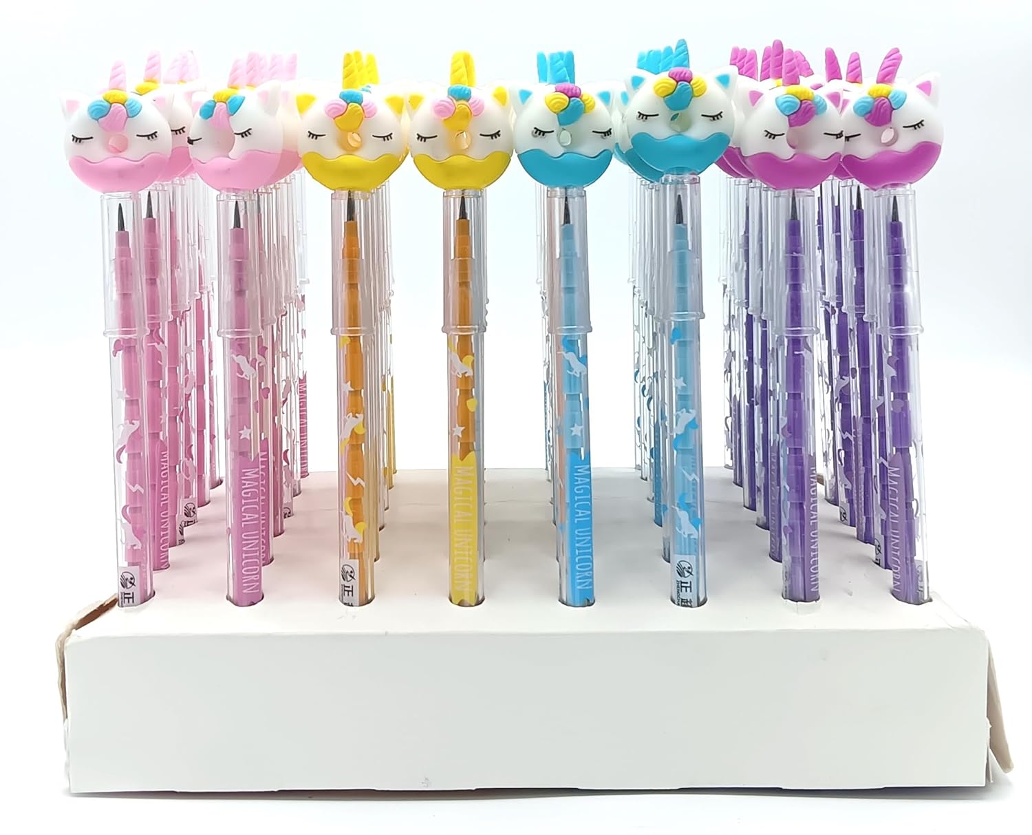 GOLD LEAF Unicorn Design Stackable Mechanical Pencils – 12-Pack Non ...