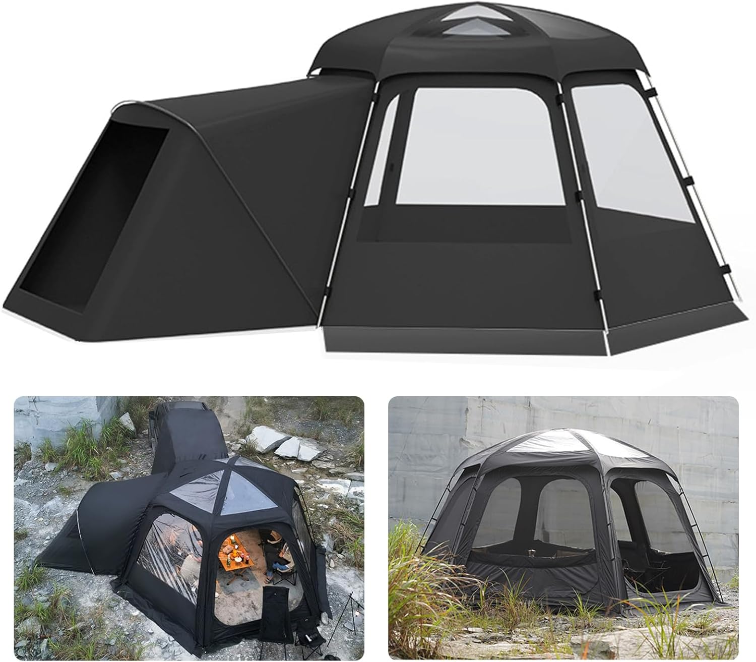 Amazon.com : Tailgate Tent with Expandable Design, SUV Tent，Chimney ...