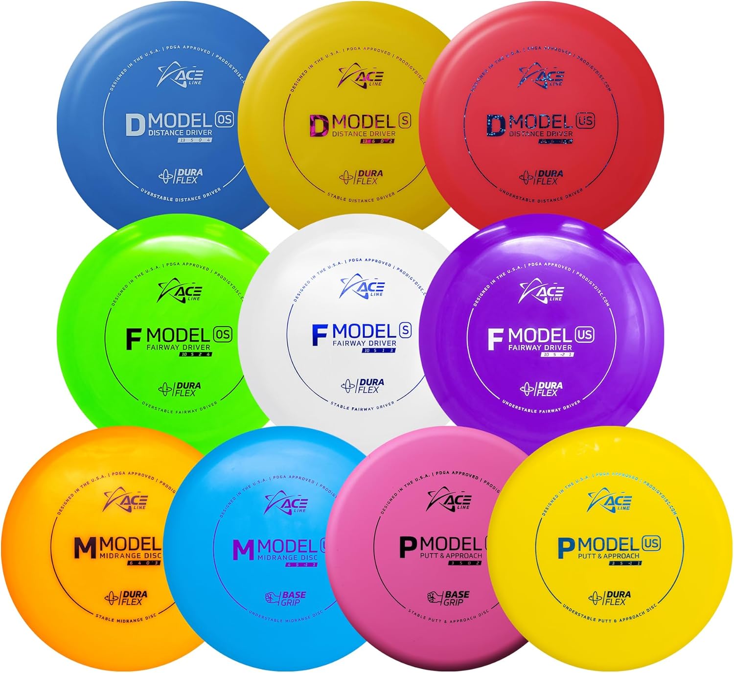 Prodigy Disc 10-Pack Disc Golf Starter Set | Premium Disc Golf Set of ...