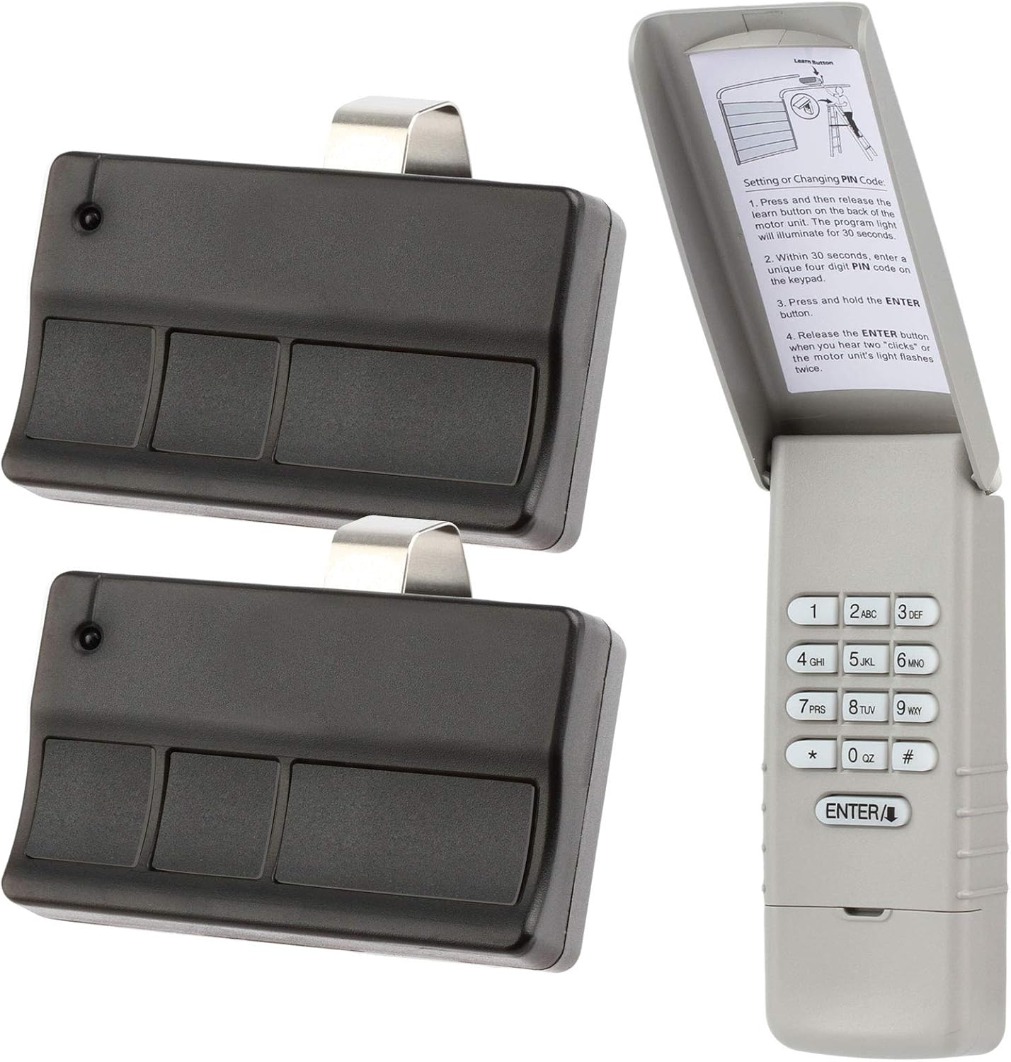 Amazon.com: Keypad and 2 Remotes for Liftmaster Garage Door Opener ...