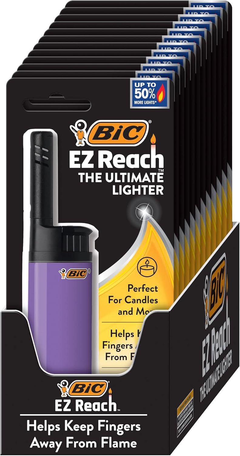 Amazon.com: BIC EZ Reach Candle Lighter, The Ultimate Lighter with Wand ...