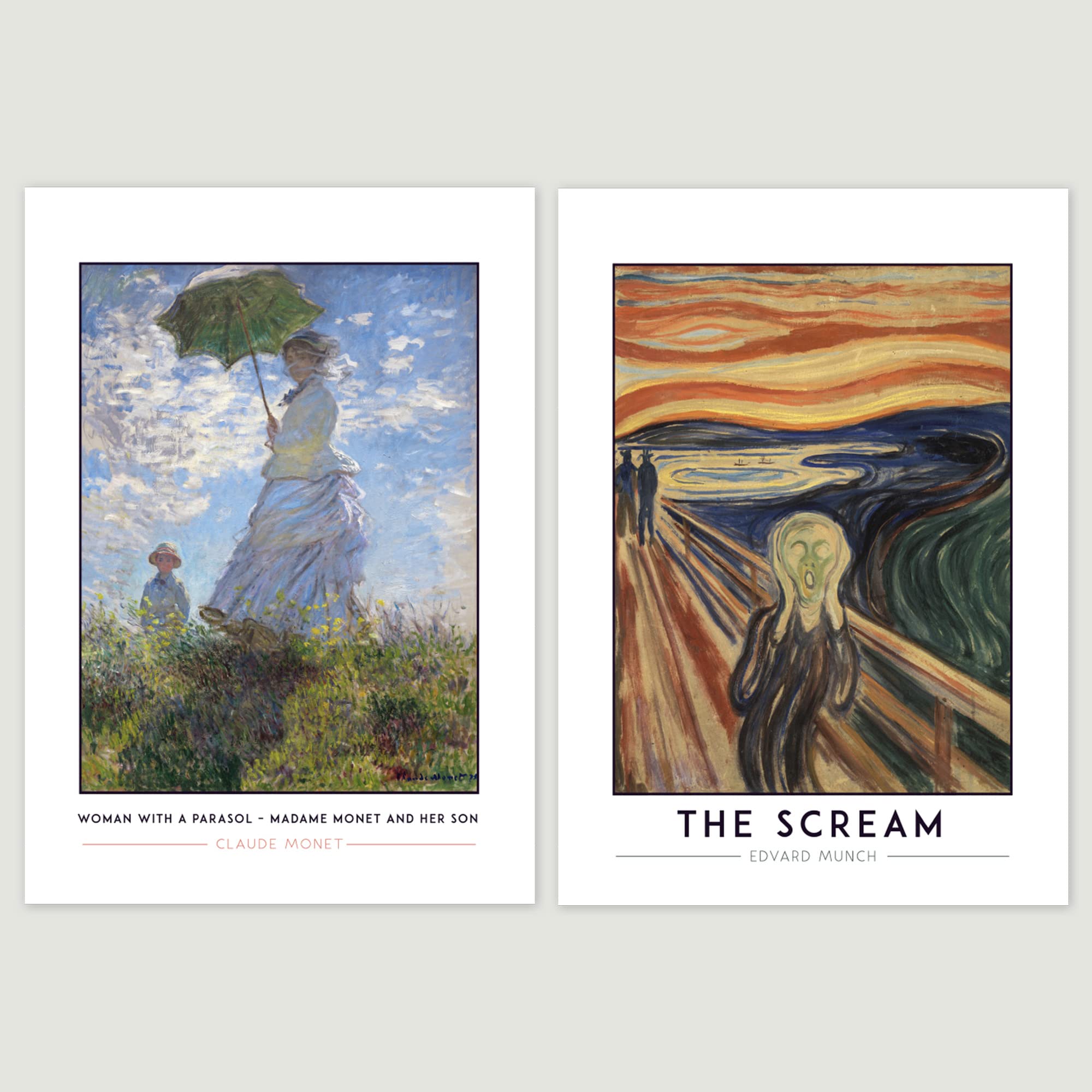 Wee Blue Coo Classic Paintings Monet Woman Parasol Munch Scream Da ...