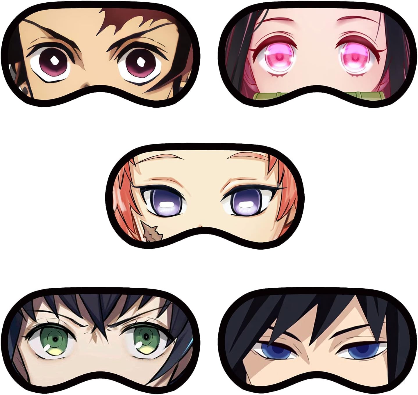 Demon Slayer Eye Mask for Anime Fans, Party Decorations, Sleeping Masks ...