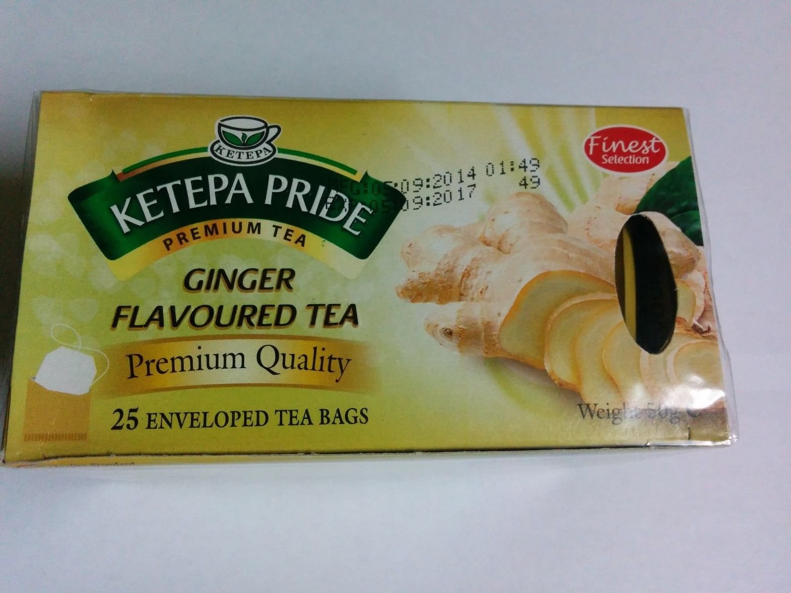 Amazon.com : Kenyan Ketepa Pride Ginger Flavoured Enveloped Tea Bags 25 ...