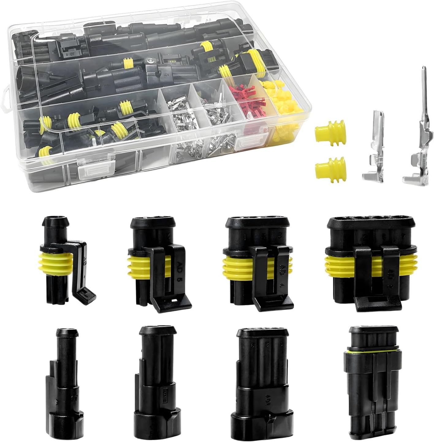 Amazon.com: BWBWND 352 PCS Waterproof Car Electrical Connector, 1/2/3/4 ...