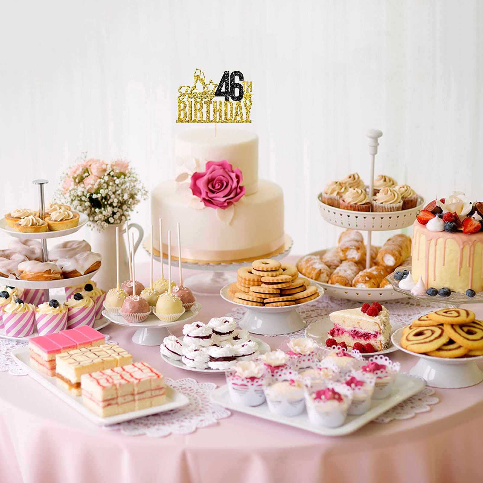 Snapklik.com : Happy 47th Birthday Cake Topper - Forty Seven-year-old ...