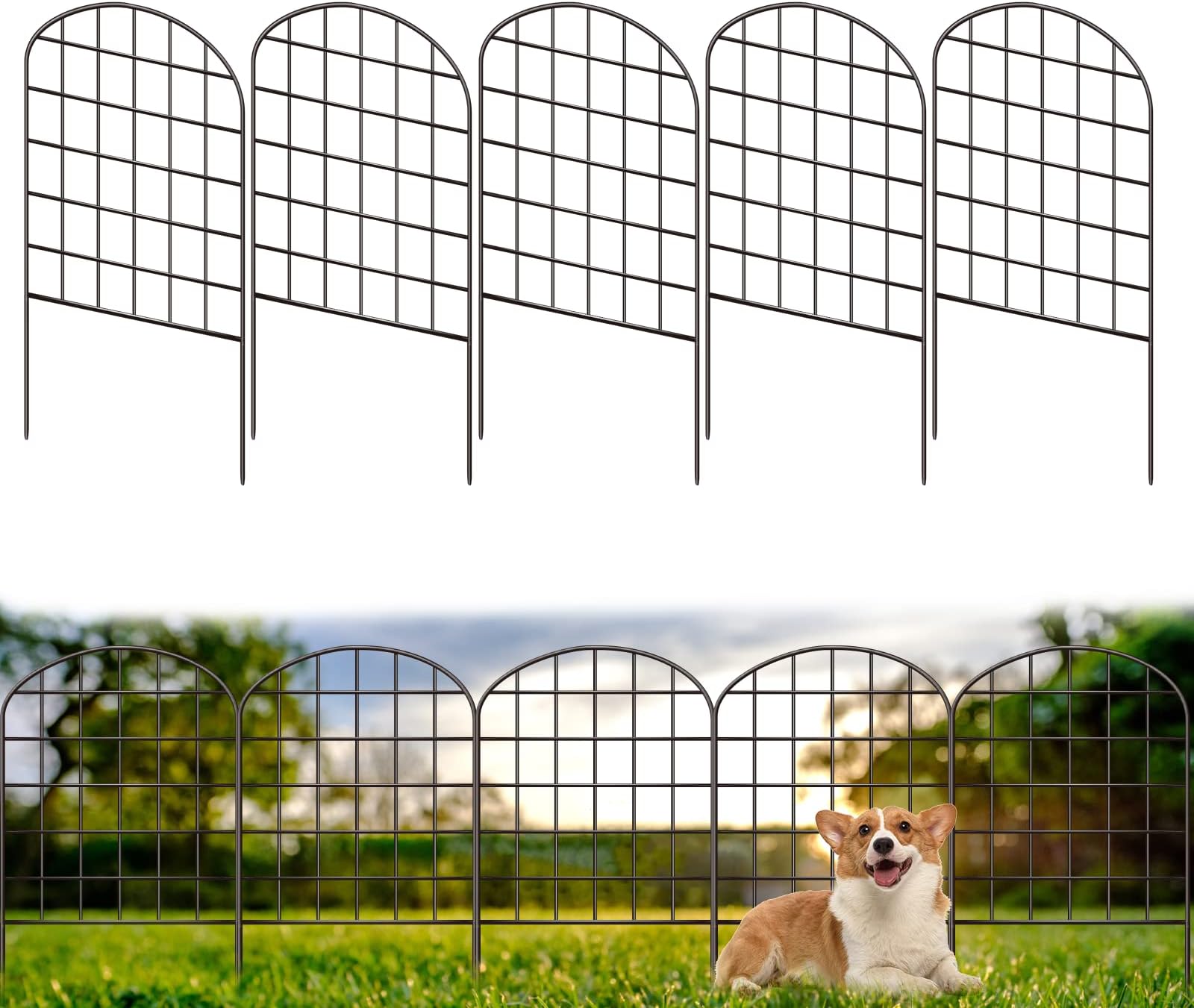 Amazon.com : 10 Ft(L) X 24"(H) Decorative Garden Fence Border, Total 10 ...