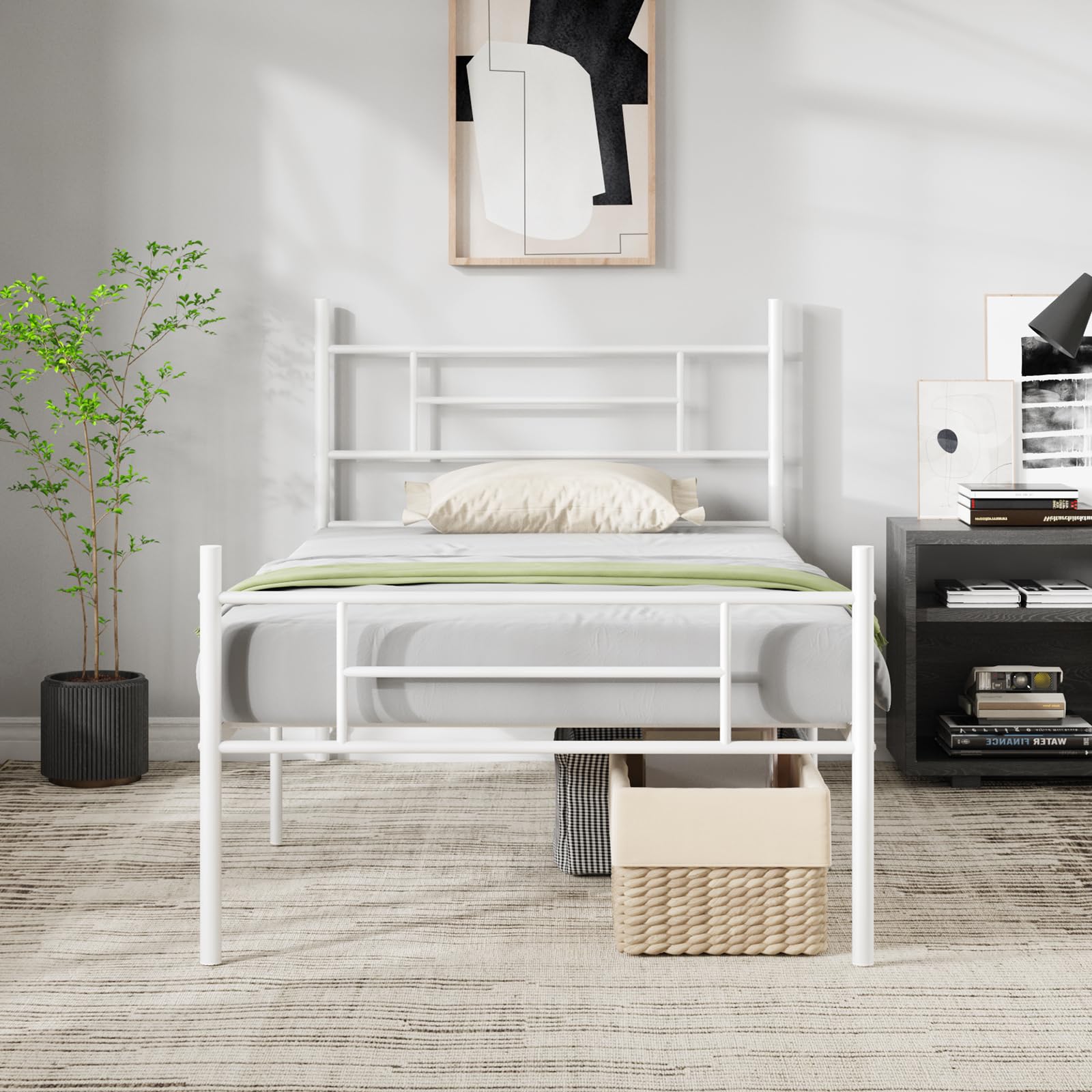 Snapklik.com : Novilla Metal Twin Bed Frame