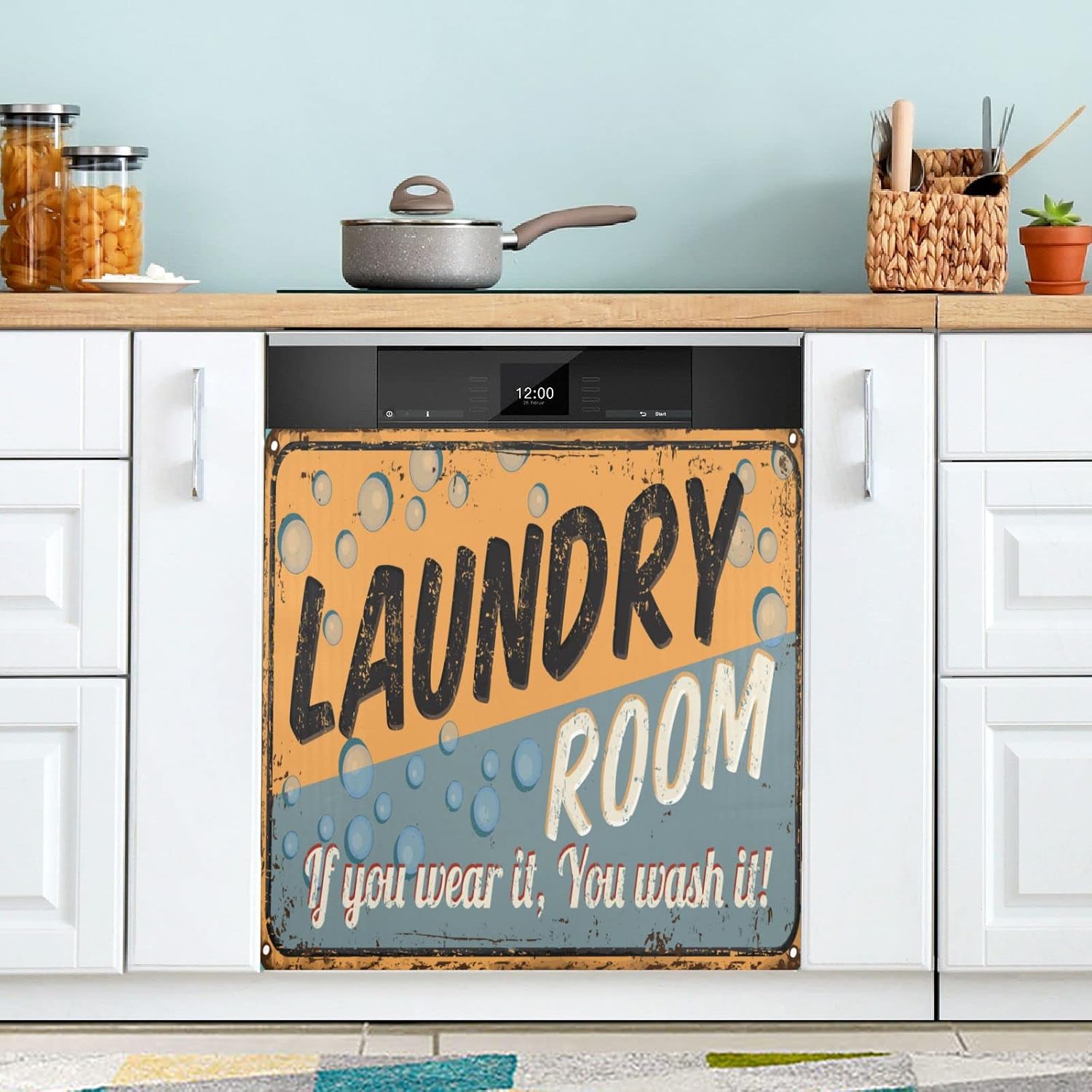 Amazon.com: Laundry Room Washing Machine Magnet Cover Easy Clean ...