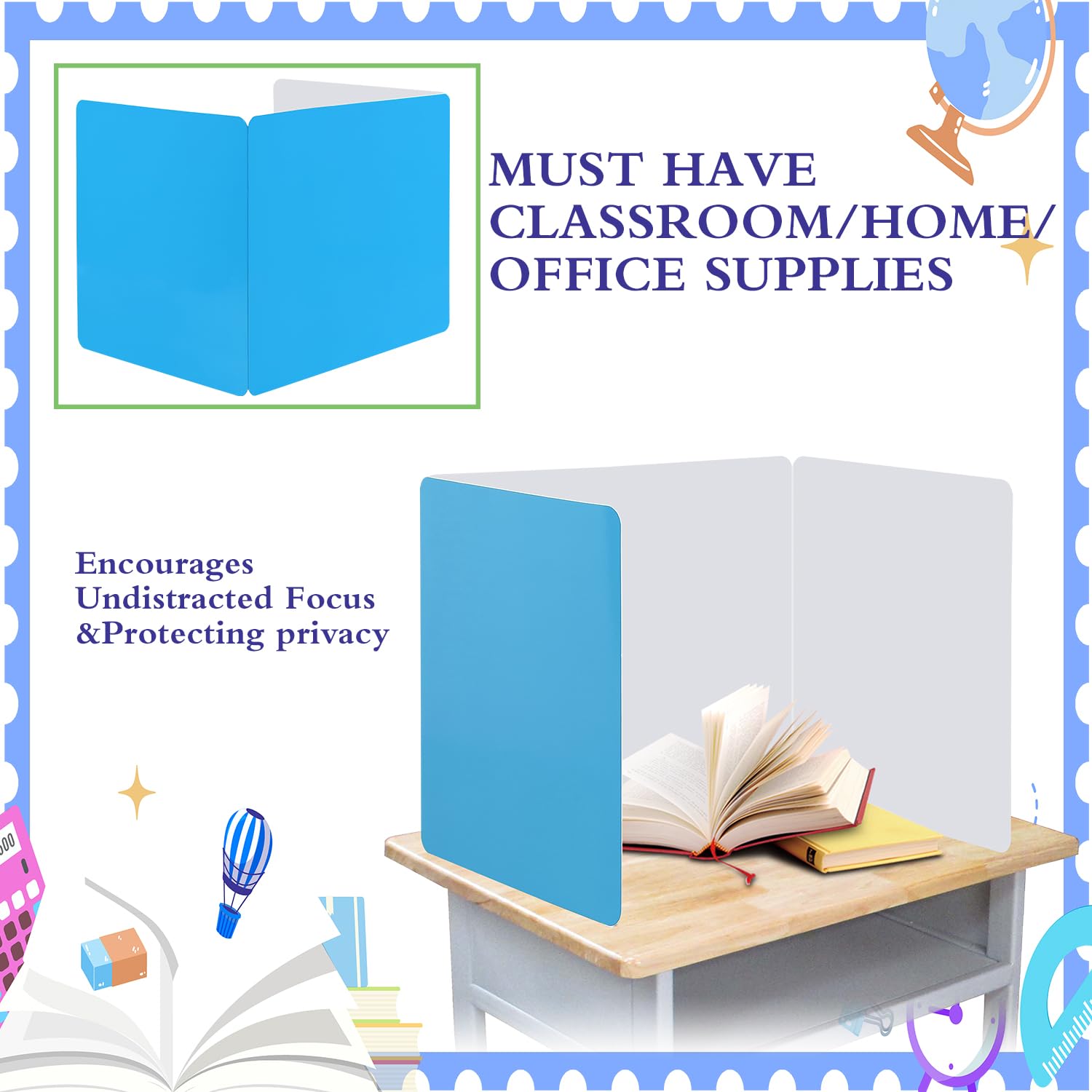 Desk Dividers For Students 24 Pack Shields For s Test Desktop Dividers ...