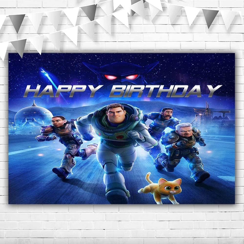 Amazon.com: Similar Buzz Lightyear Party Backdrop 5x3ft Happy Birthday ...