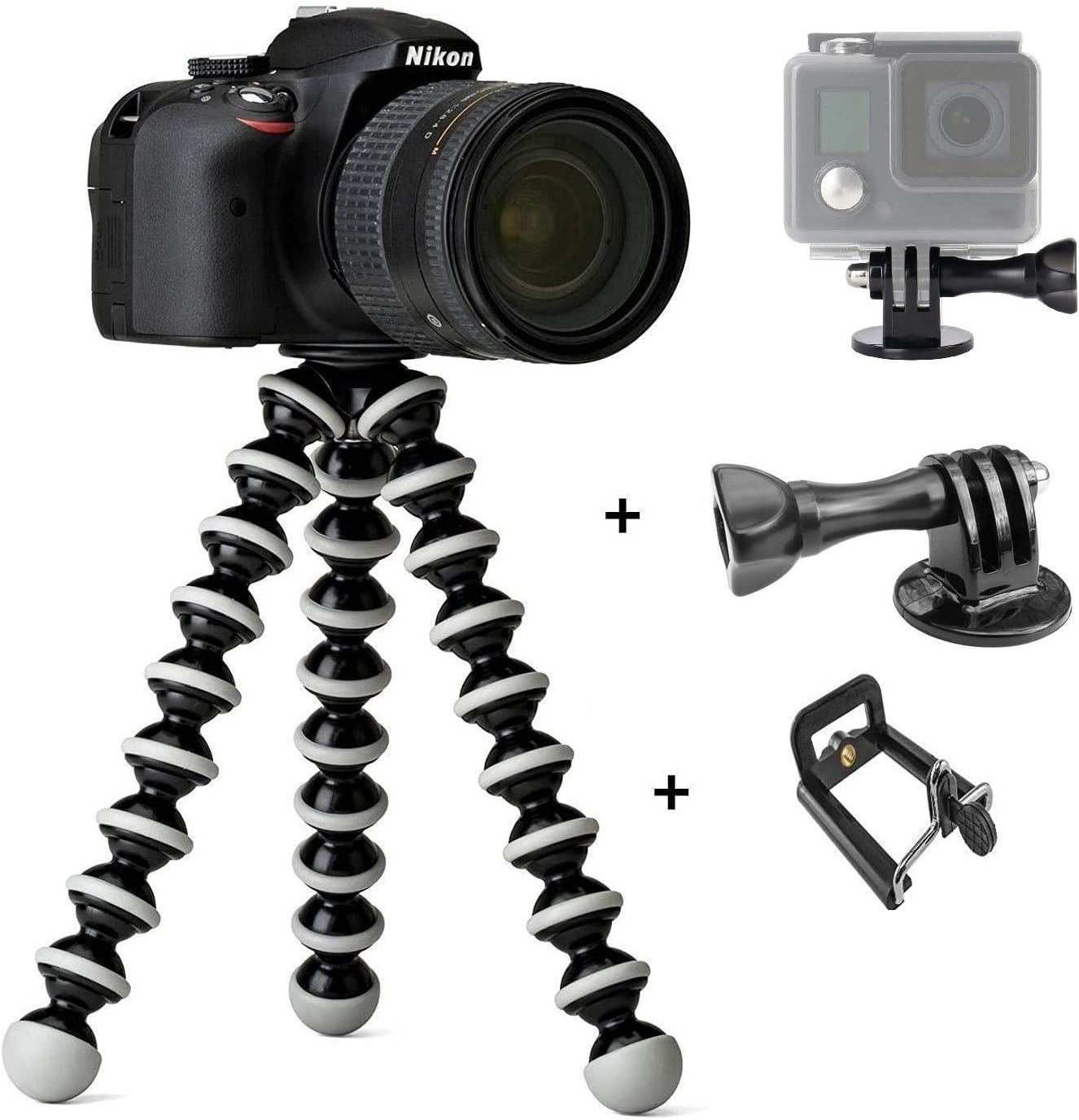 Buy Soloflix Vlogging Gorilla pod 12 Inch Flexible Tripod and Mobile ...