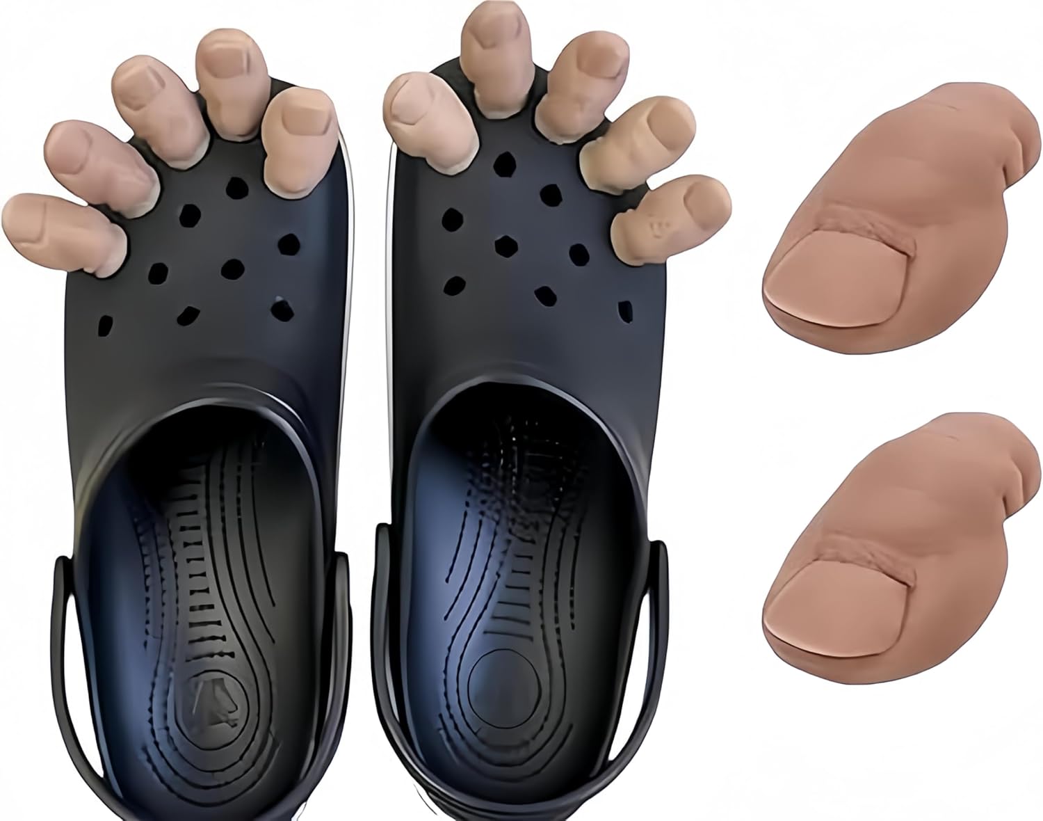 Amazon.com: 3D Big Toe Croc Charm Toe Shoe Charms Ugly Croc Toe Charms ...