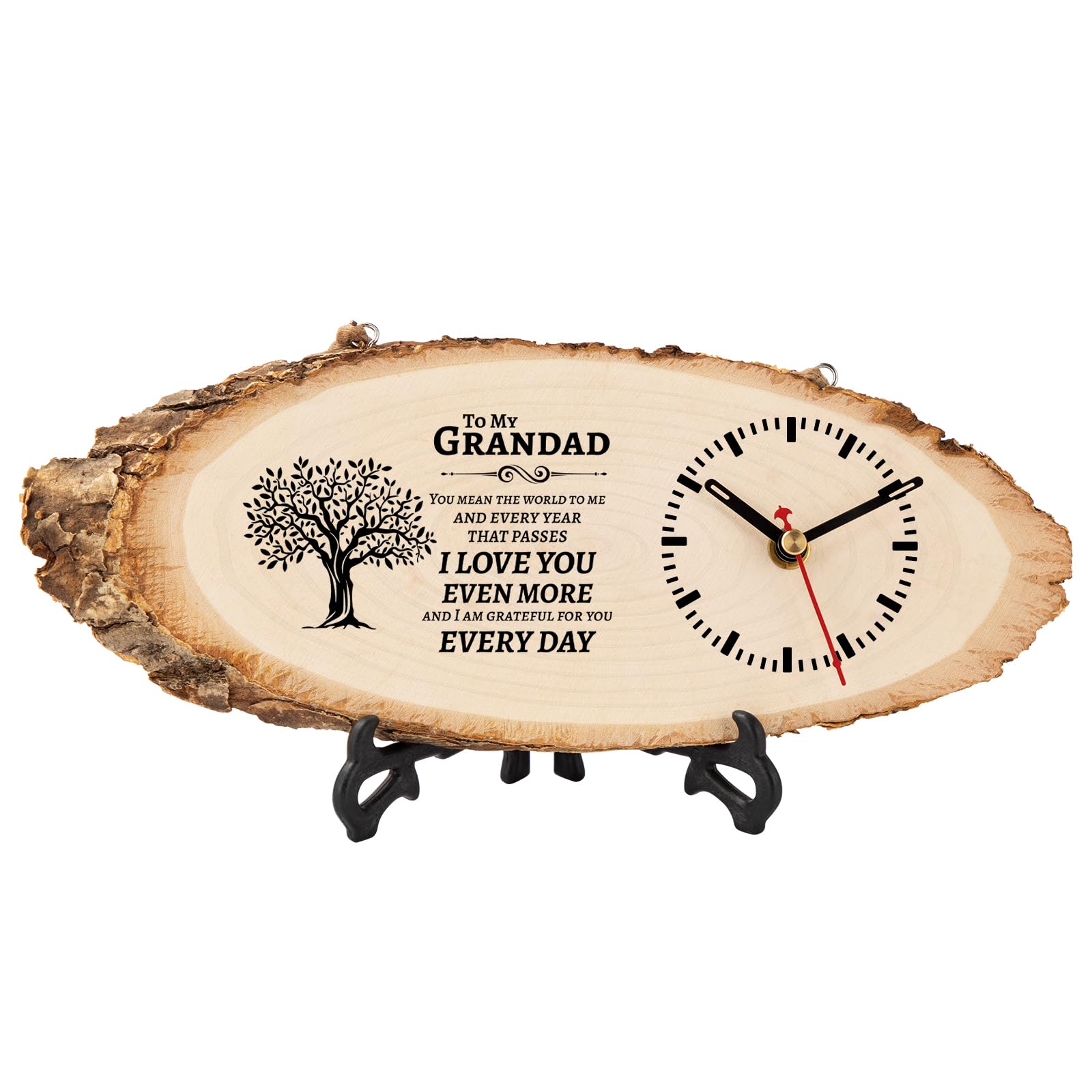 PRSTENLY Grandad Gifts, Grandad Birthday Gifts for Men Wooden Clock ...