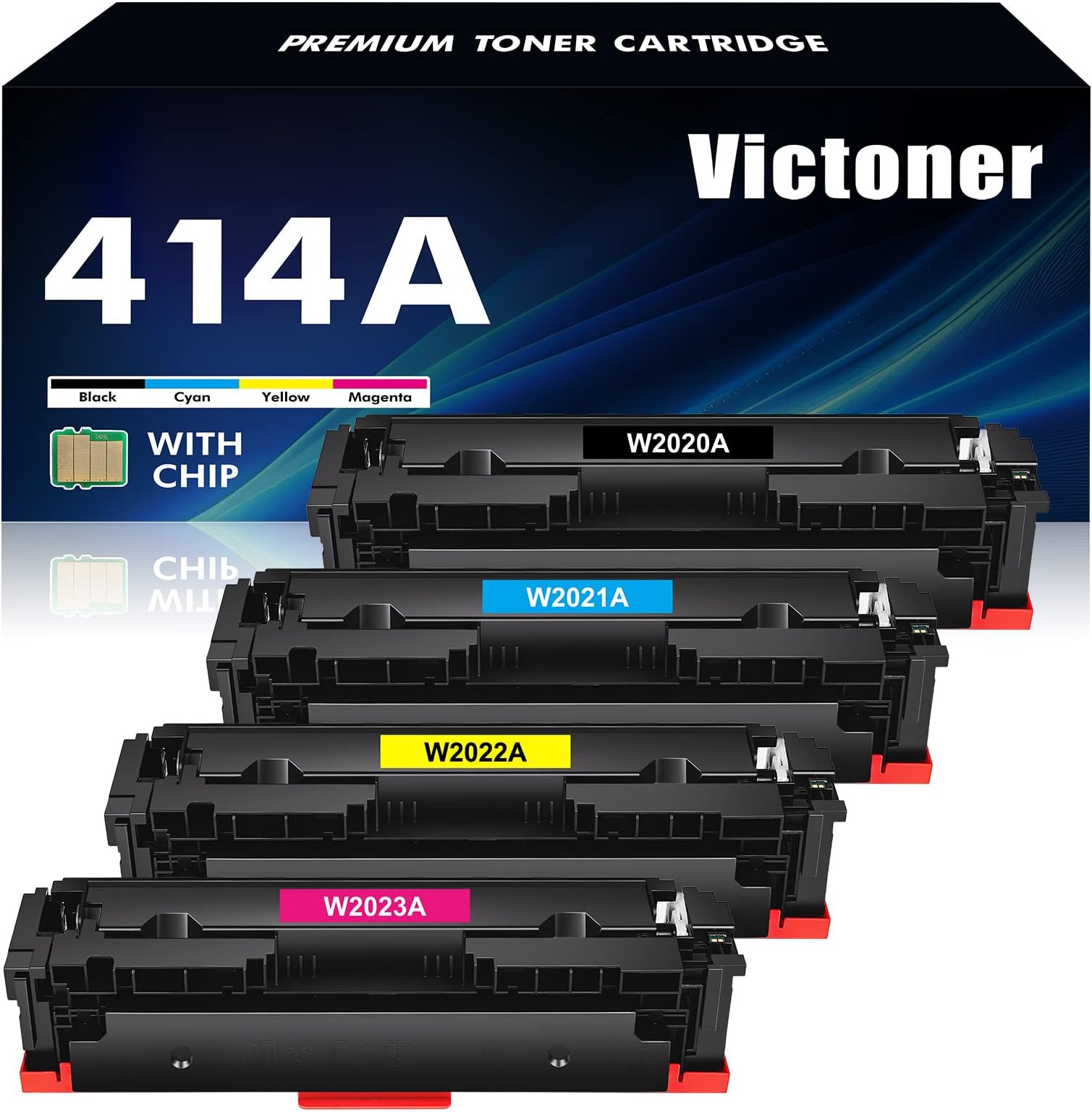 414A Toner Cartridges 4 Pack Compatible Replacement for HP 414A 414X ...