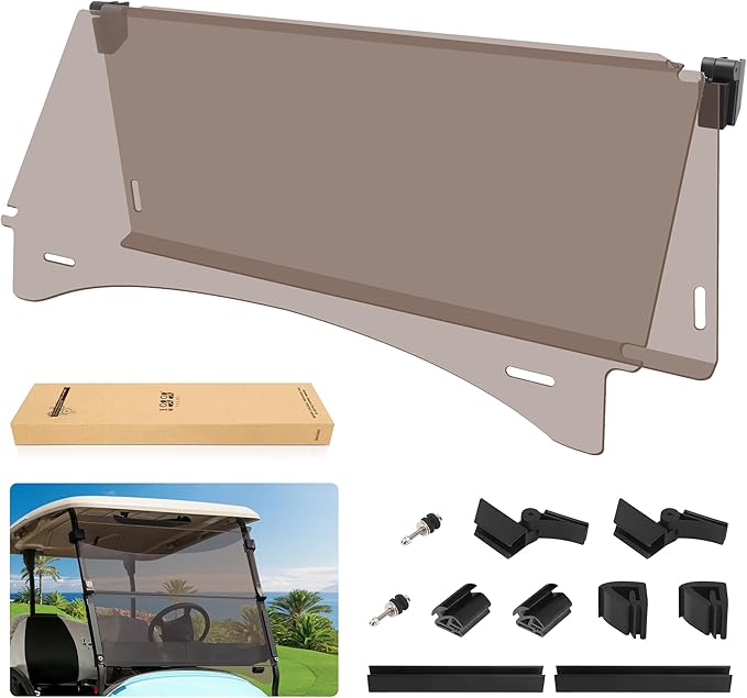 Amazon.com: 10L0L Club Car Windshield - Tinted Golf Cart Front ...