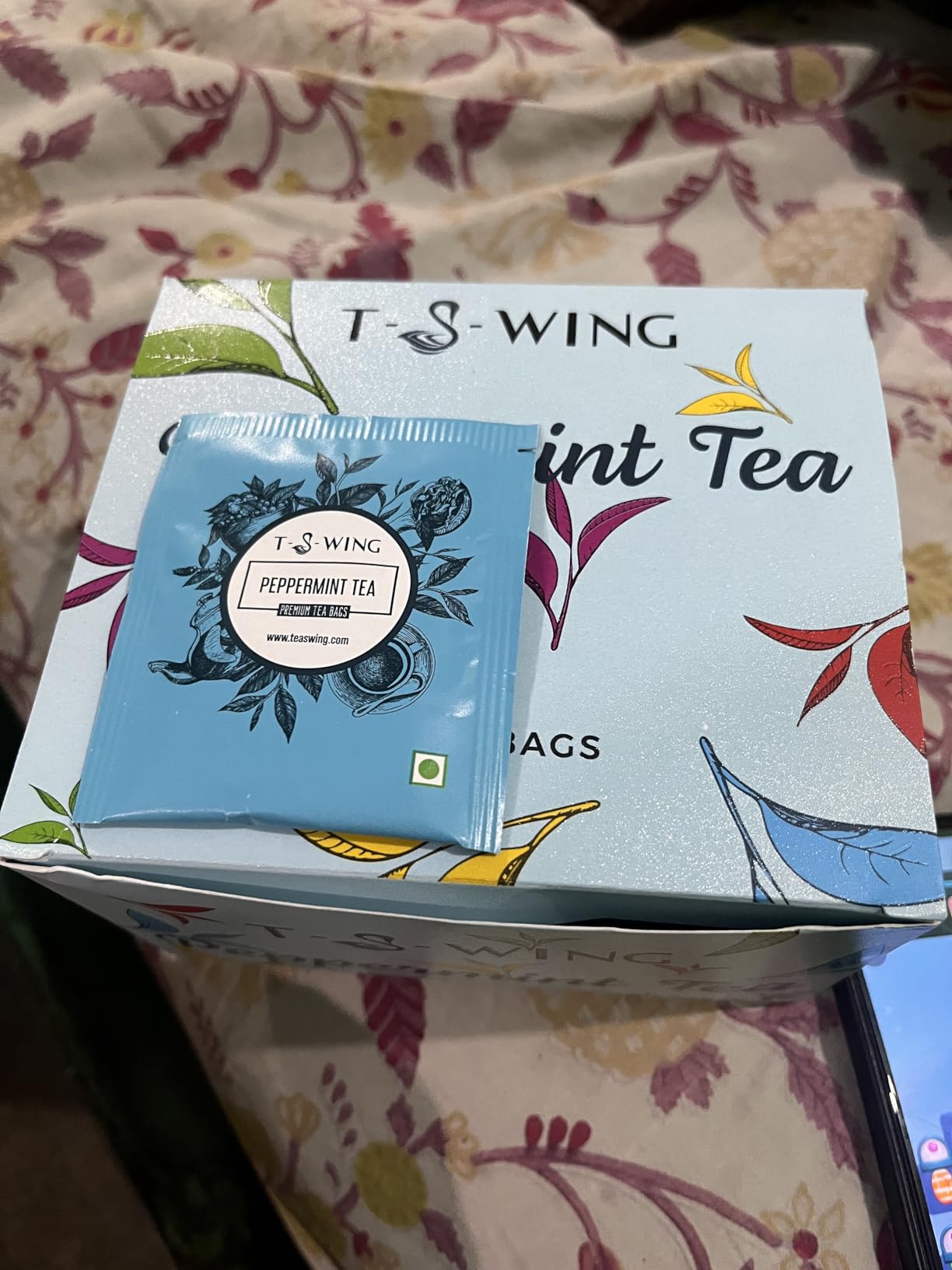 T-S-WING Peppermint Tea with Refreshing Mint Flavour | 50 Tea Bags ...