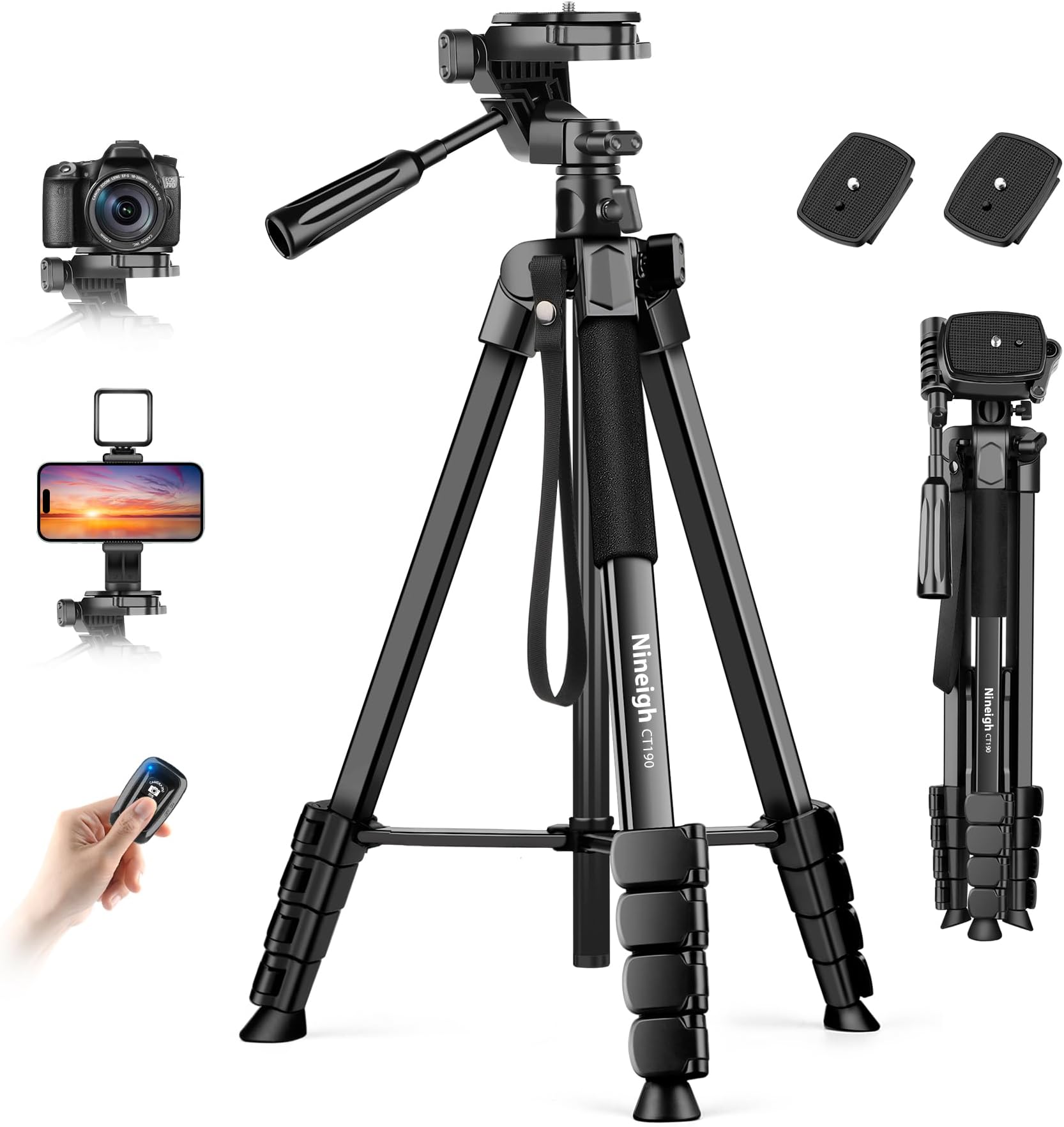 Victiv Neues Kamera Handy Stativ, 172cm Tragbares Camera Tripod ...