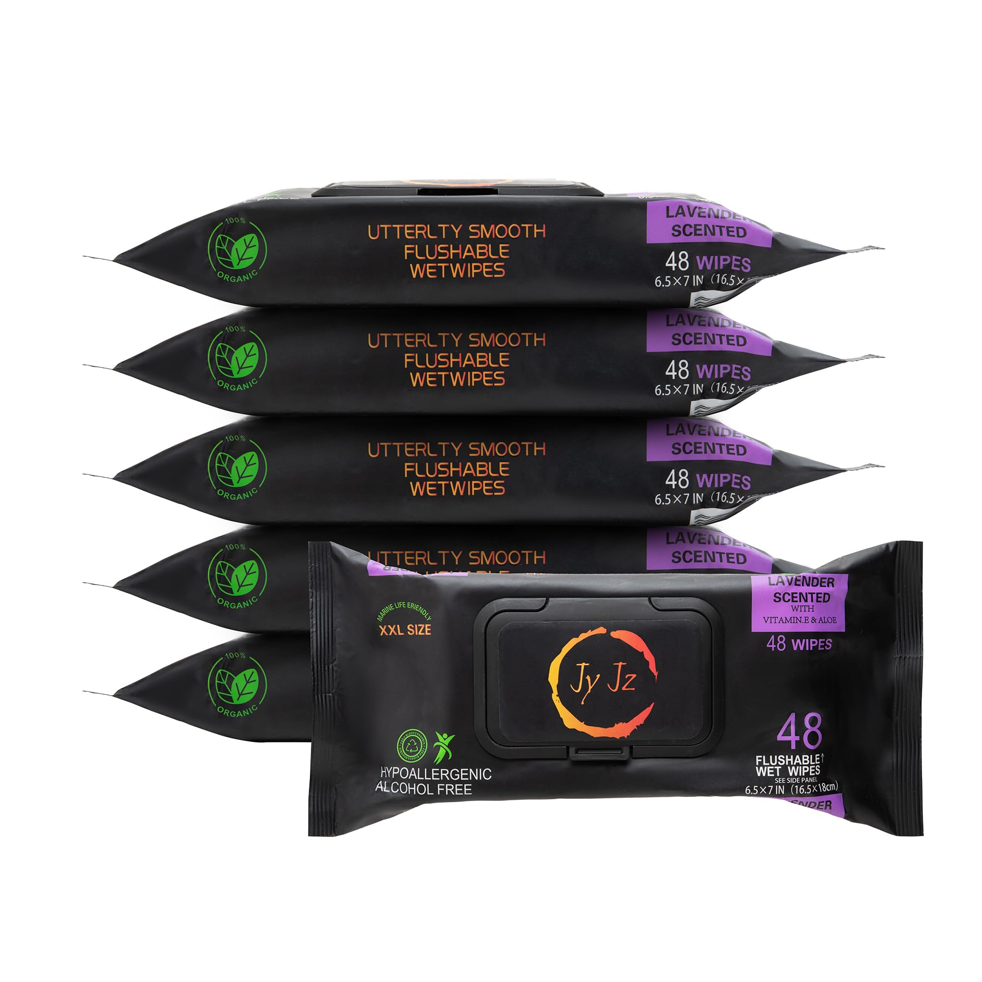 Amazon.com: JYJZ - Flushable Wet Wipes, 6 Pack (288 Wipes), Lavender ...