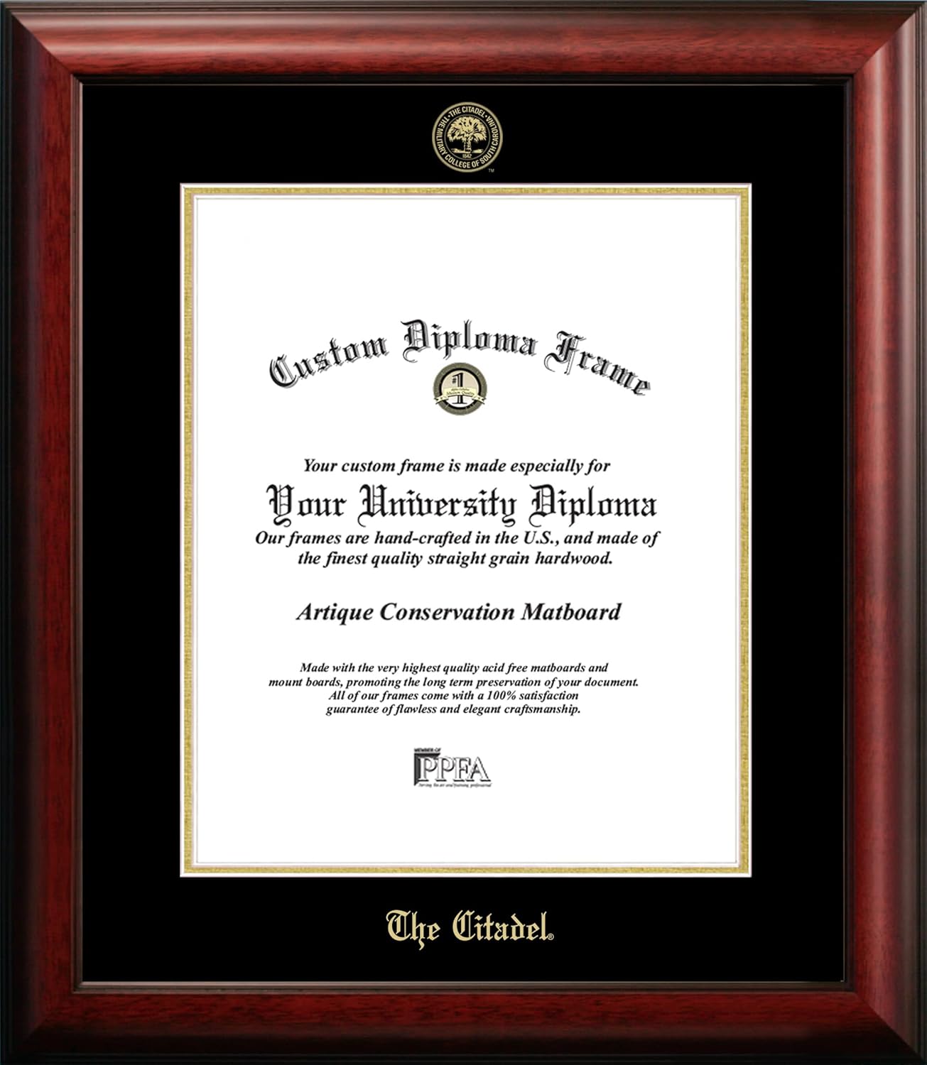 Amazon.com - Campus Images SC993GED Citadel Embossed Diploma Frame, 20 ...