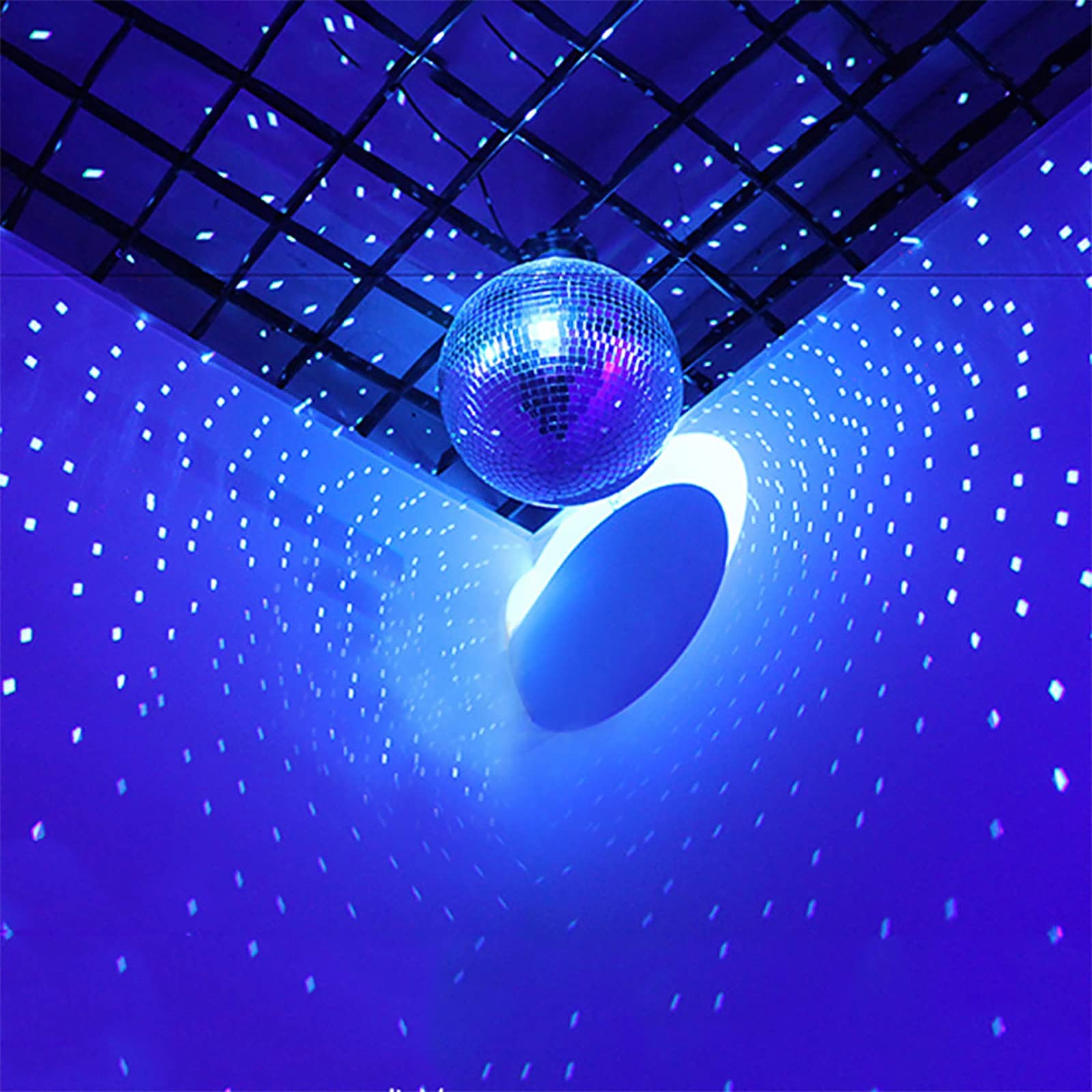 Mirror Disco Ball, Stage Lightning Effect Ball with Hanging Ring for DJ ...