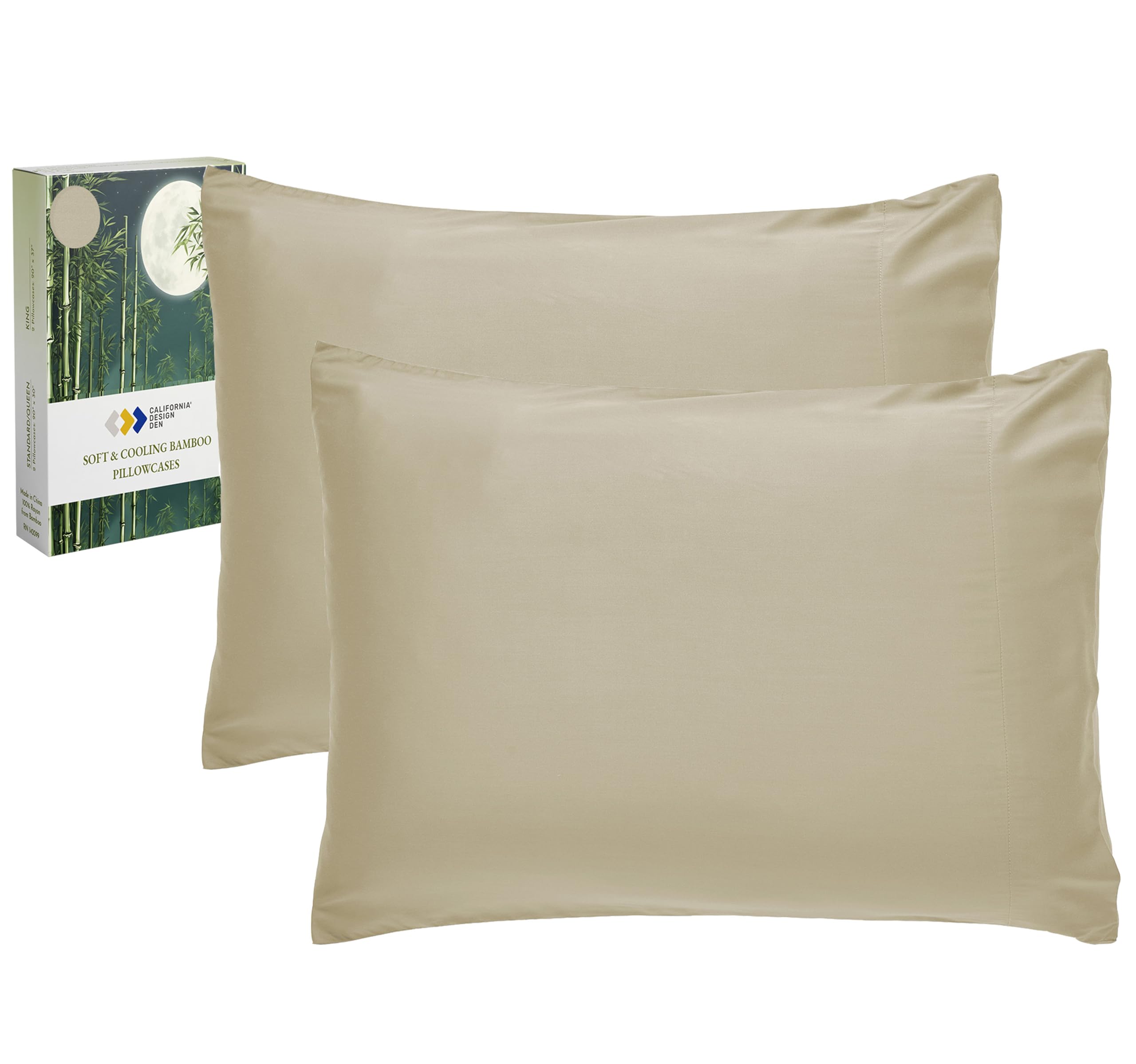 Amazon.com: California Design Den King Size Pillowcases 2, Bamboo Rayon ...