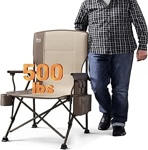 Amazon.com: TIMBER RIDGE Oversized Folding Camping Chair High Back ...