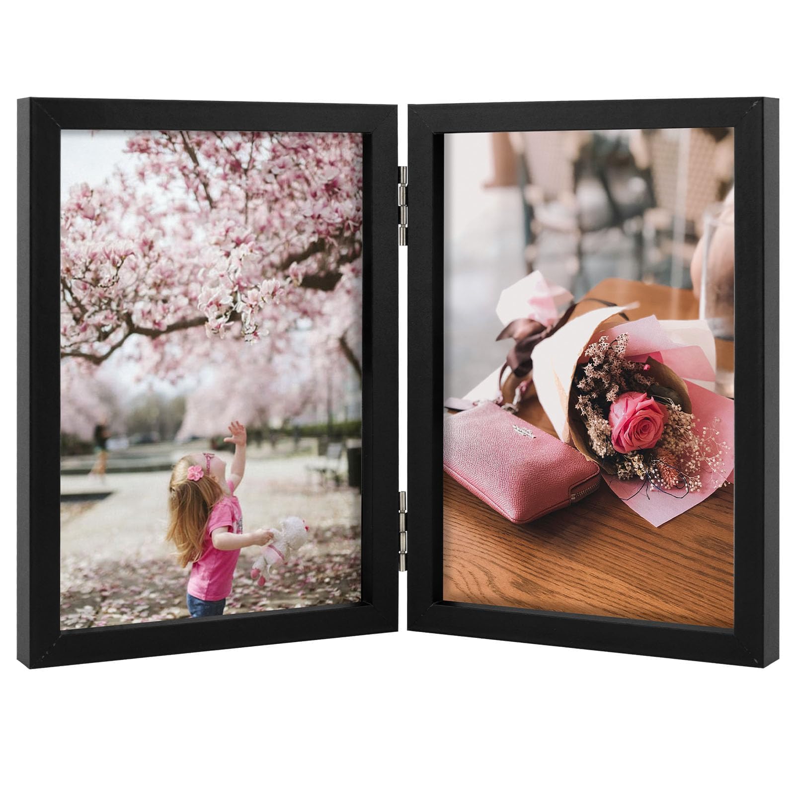 Amazon.com - 4x6 Double Hinged Picture Frame, 2 Folding Picture Frames ...