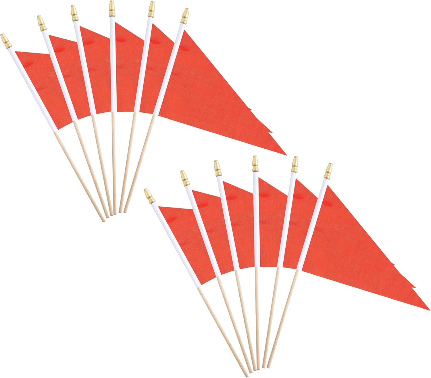 Amazon.com: vpisun 12 Pack Red Pennant Color Stick Flag Mini Small ...