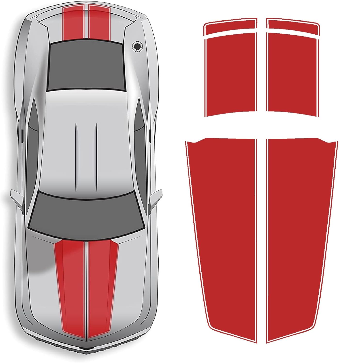 Amazon.com: GRAPHIX EXPRESS Camaro Rally Racing Stripes - Kit de ...