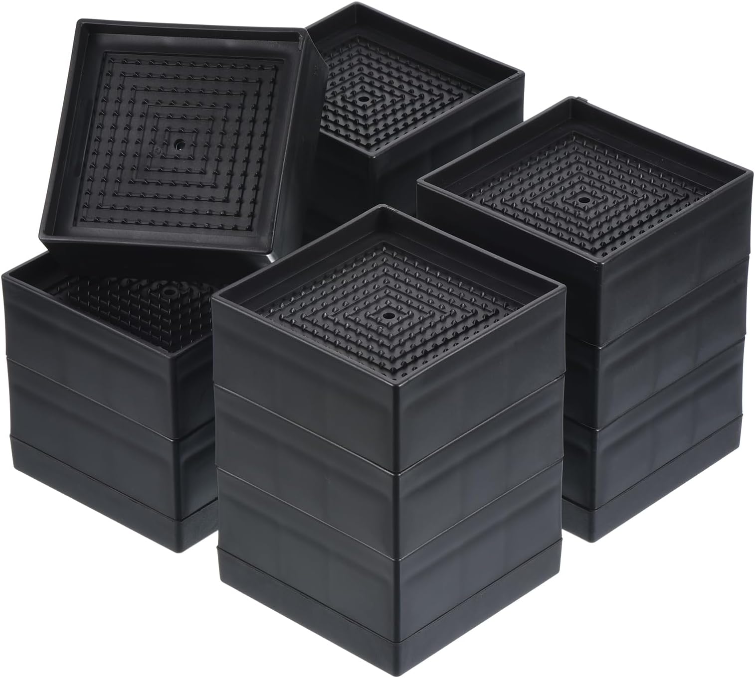 Amazon.com: uxcell Bed Risers 4Pcs, 4.3 Inch Furniture Risers Square ...