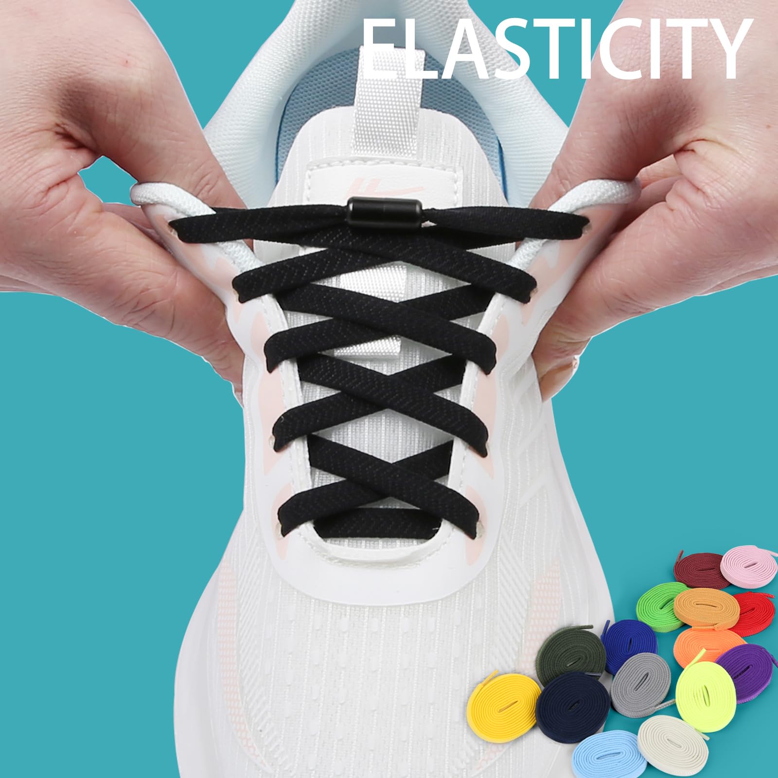Snapklik.com : ZHENTOR 2 Pairs Elastic No Tie Shoe Laces For Adults And ...