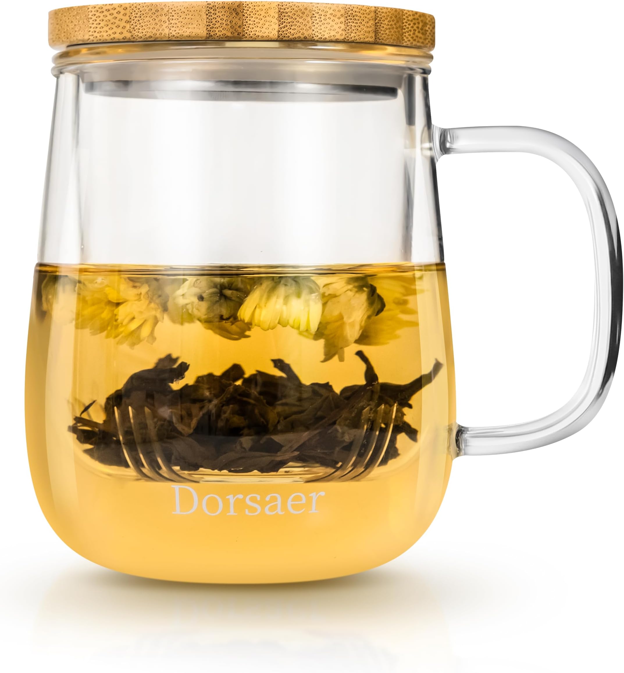 Glass Tea Infuser Mug/Cup with Lid 350ml - Chiswick Tea Co : Amazon.co ...