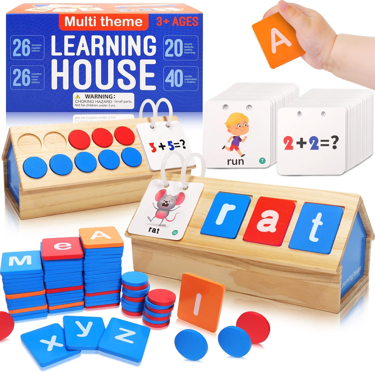 Amazon.com: Wooden Educational Toys for Kids 3 4 5 6 Year Old - CVC ...