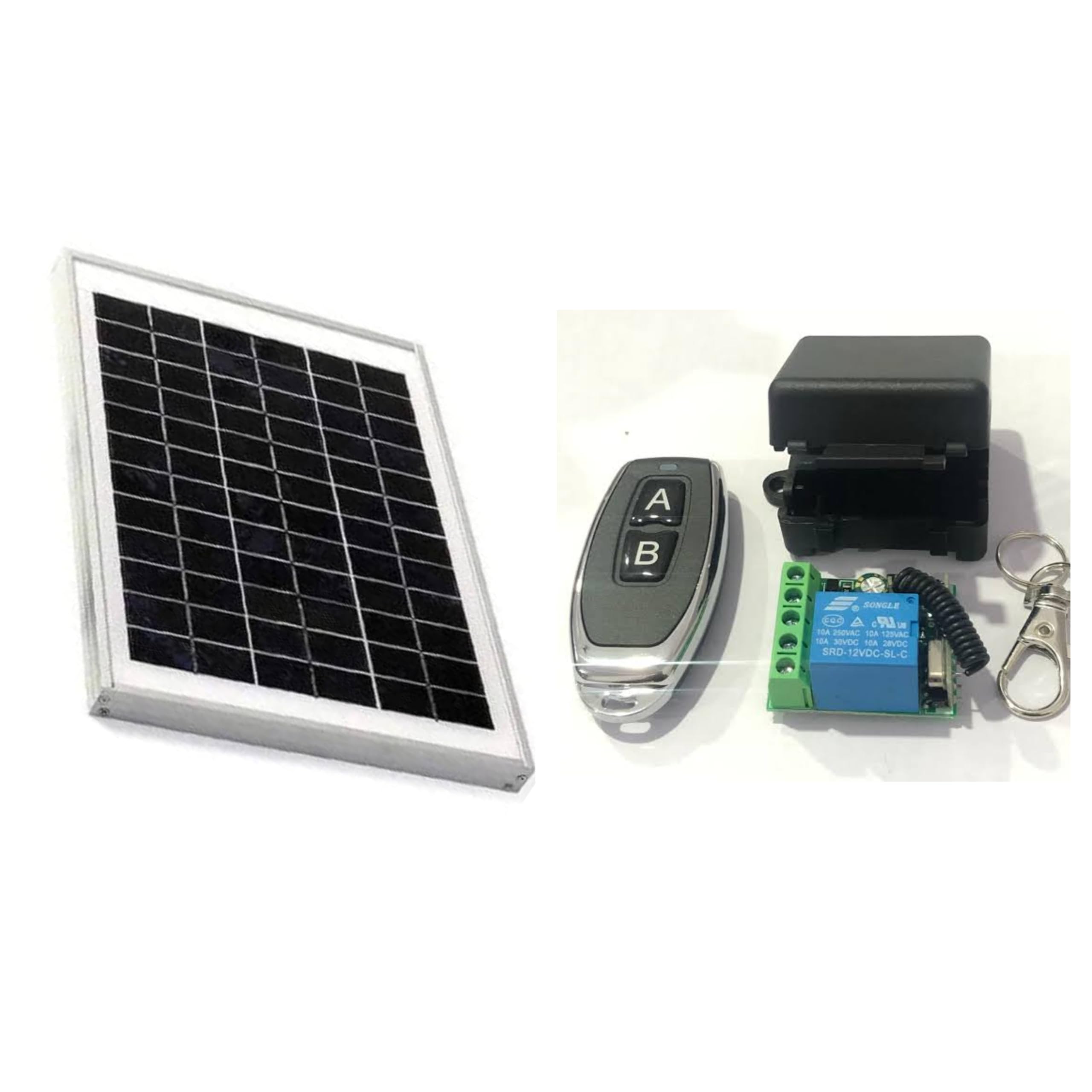 Luvik Combo of 12 Volt 25 Watt Solar Panel with 433Mhz Universal ...