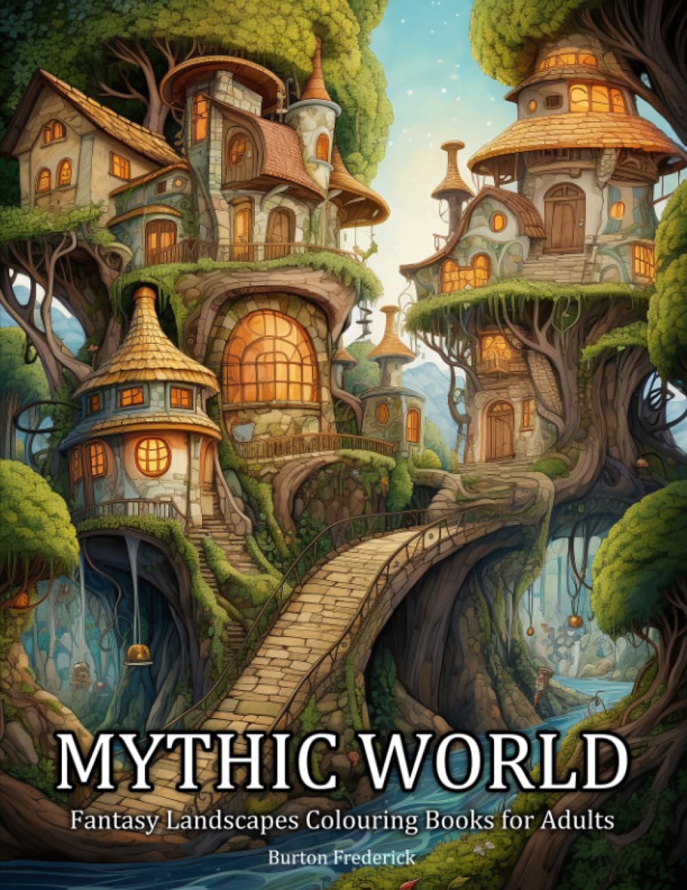 Amazon.com: Mythic World: Fantasy Landscapes Colouring Books for Adults ...