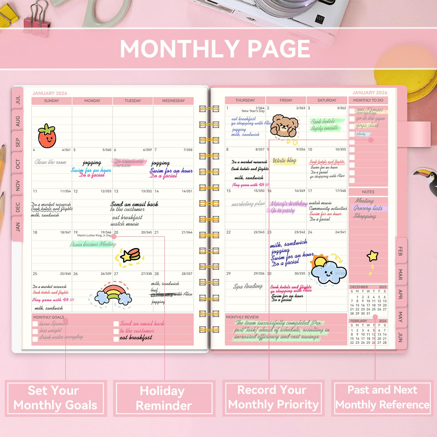 Snapklik.com : Academic Planners 2025-2026 For Women, AIMPEAK 2025-2026 ...